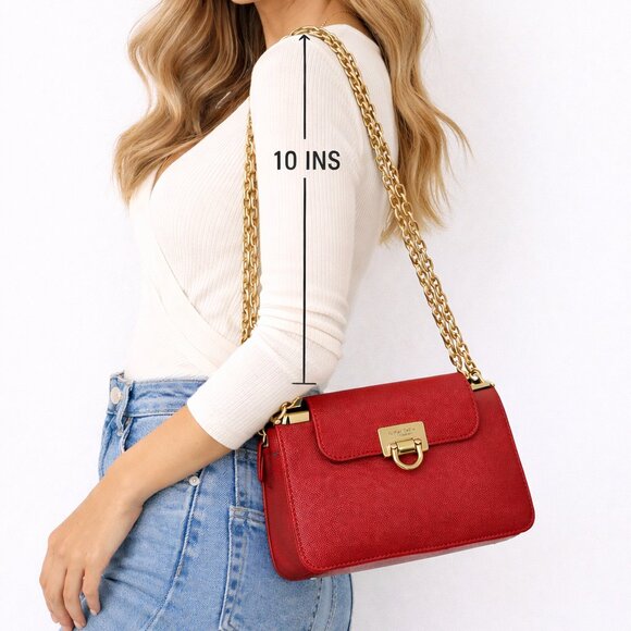 Ivanka Trump | Bags | Ivanka Trump Red Shoulder Bag | Poshmark